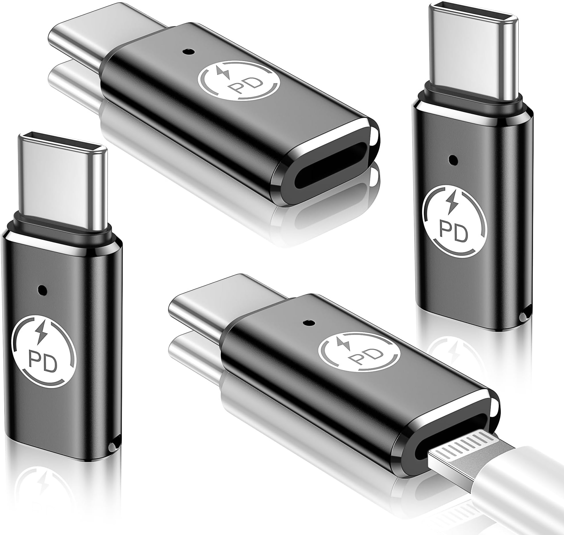 Amazon.com: Temdan Lightning to USB C Adapter (4 Pack) for iPhone 15/16 ...