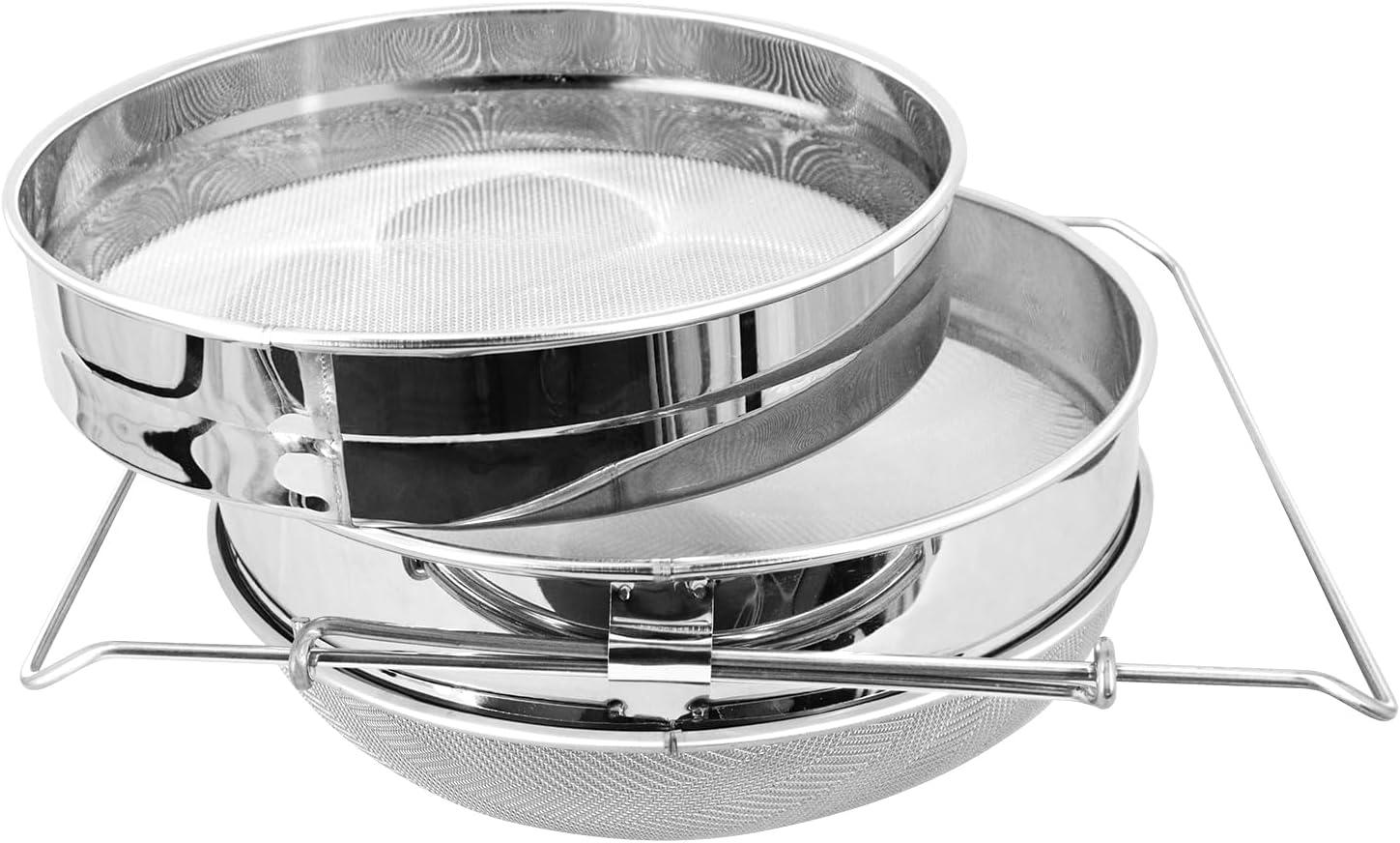 Amazon.com : NIZEFEI Stainless Steel Honey Strainer Double Sieve ...