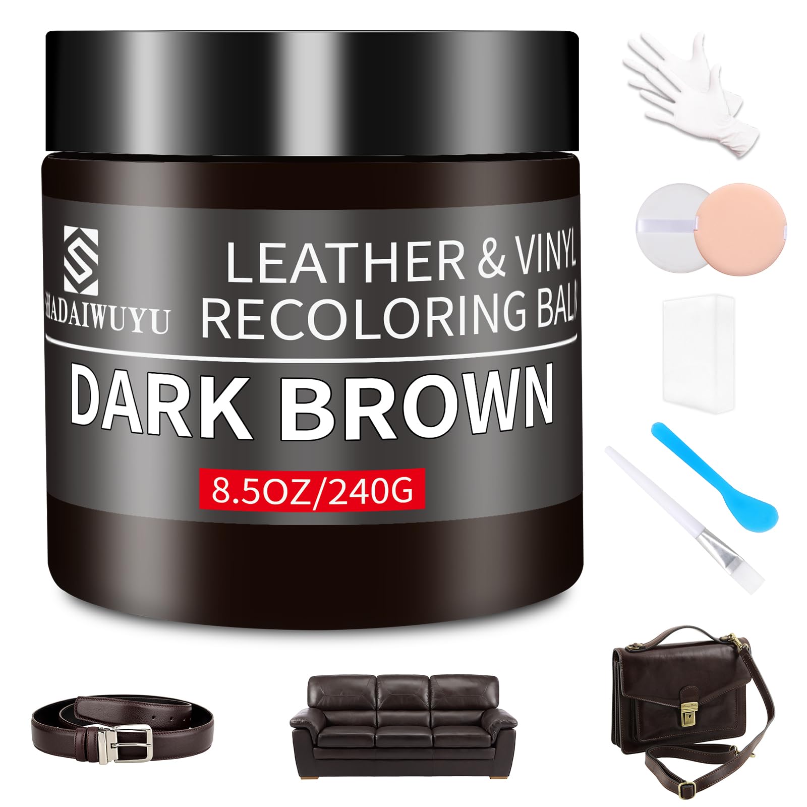 Amazon.com: Leather Recoloring Balm,8.5oz Leather Color Restorer,Dark ...