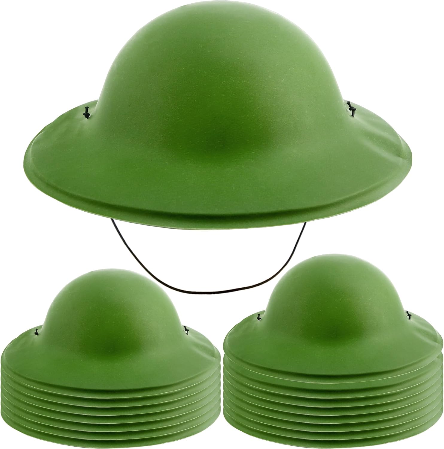 Amazon.com: Cotiny 16 Pack Millitary Helmet Bulk Green Plastic Army ...