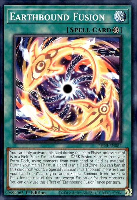 Amazon.com: YU-GI-OH! Earthbound Fusion - PHNI-EN064 - Common - 1st ...