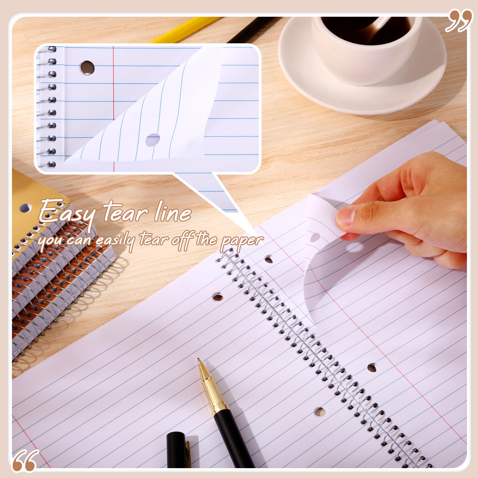 Snapklik.com : Teling 8 Pcs 1 Subject Spiral Notebook Wide Ruled ...