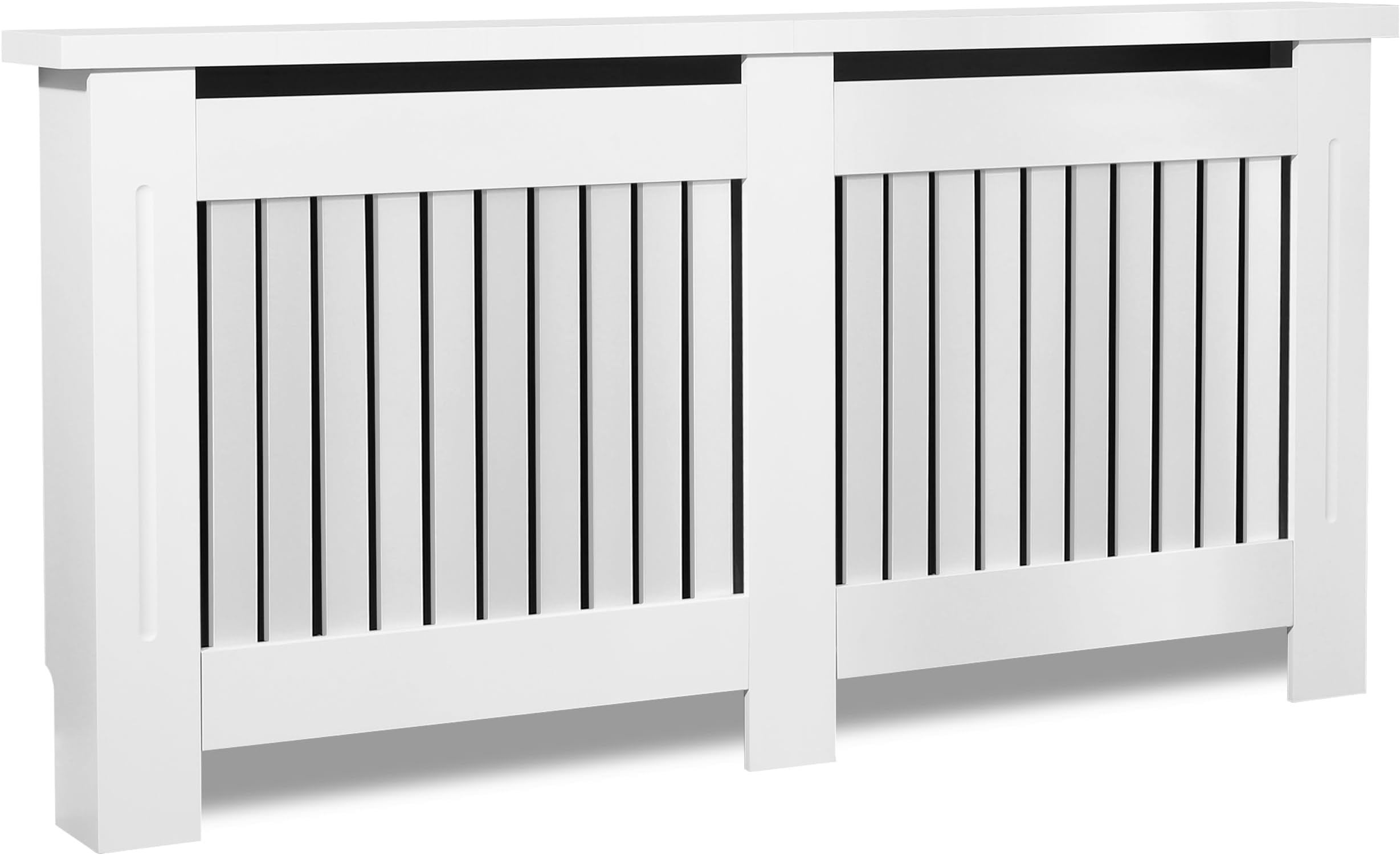Vida Designs Chelsea Radiator Cover With Modern Slats White Decorative ...