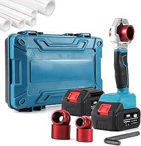 Cordless Plastic Pipe Welding Machine, Handheld Water Pipe Melter (340℃), With 21V 4Ah Battery ...