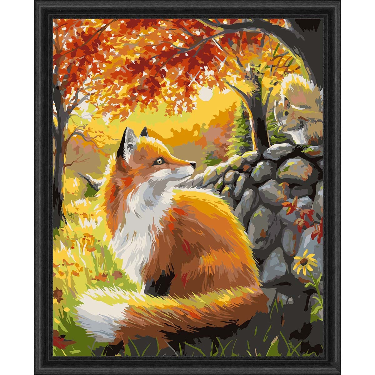 Amazon.com: Herrschners A Friend for Little Fox Paint by Number Kit