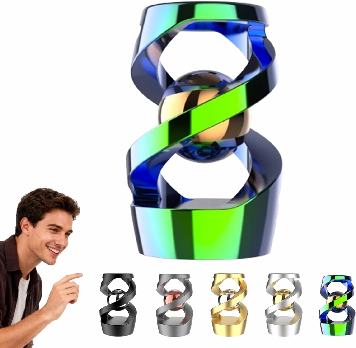 Amazon.com: Perpetual Motion Desk Toy, Stress Relief Kinetic Optical ...