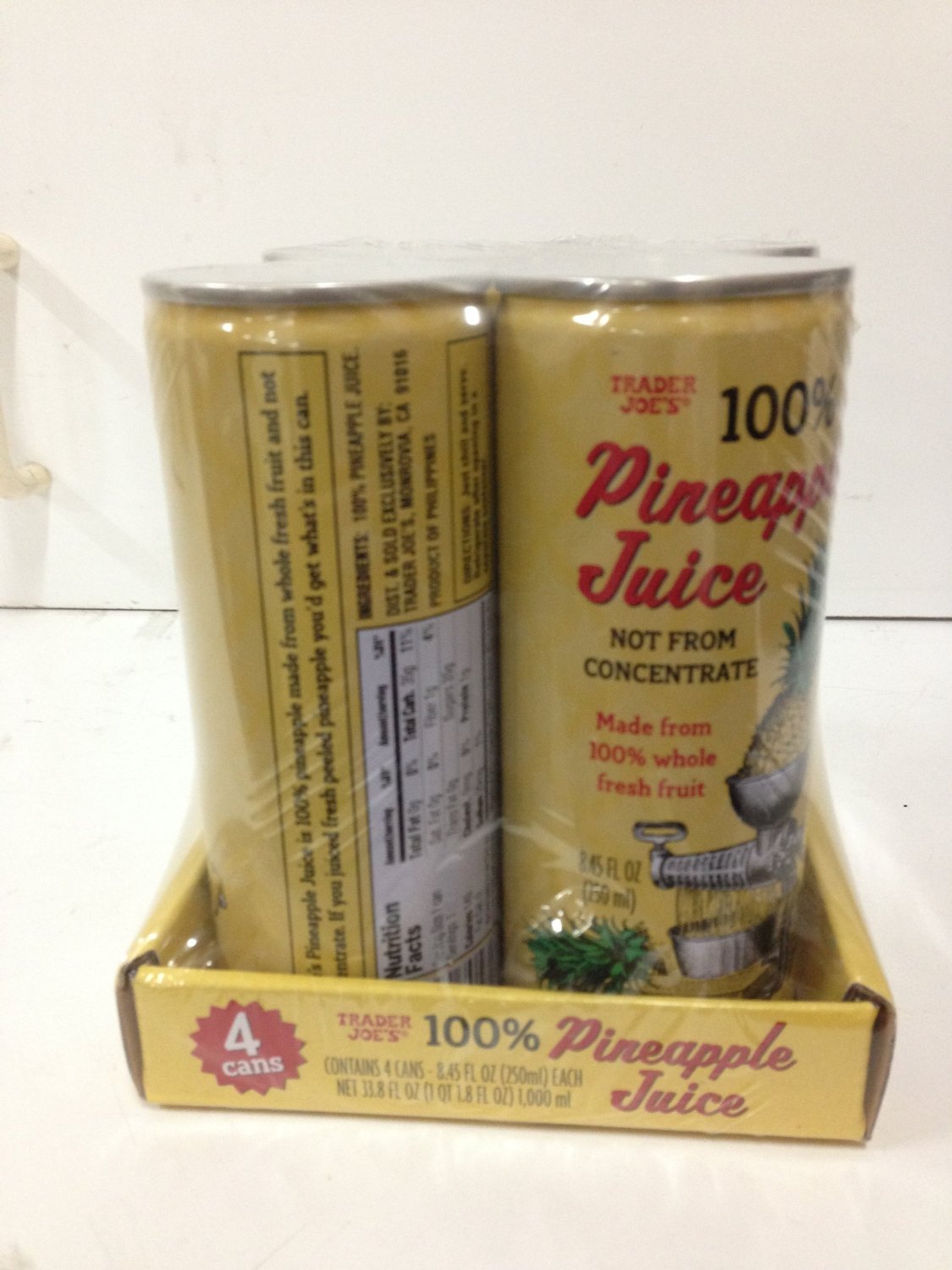 Amazon.com : I Pack (4 Cans) Trader Joe's 100% Pineapple Juice : Grocery & Gourmet Food