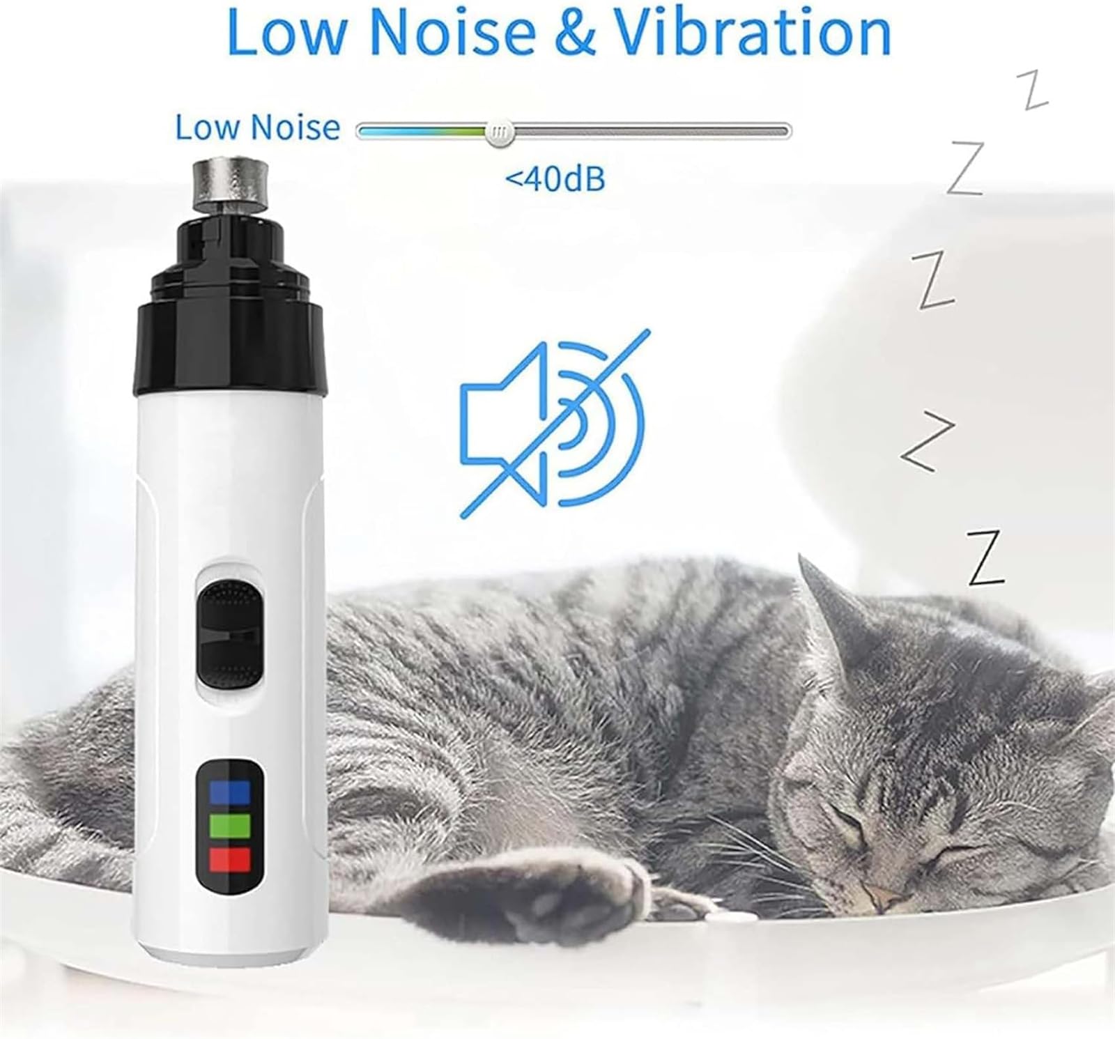 Quiet Dog Nail Grinder Pet Nail Grinder Upgraded Electric Dog Nail ...