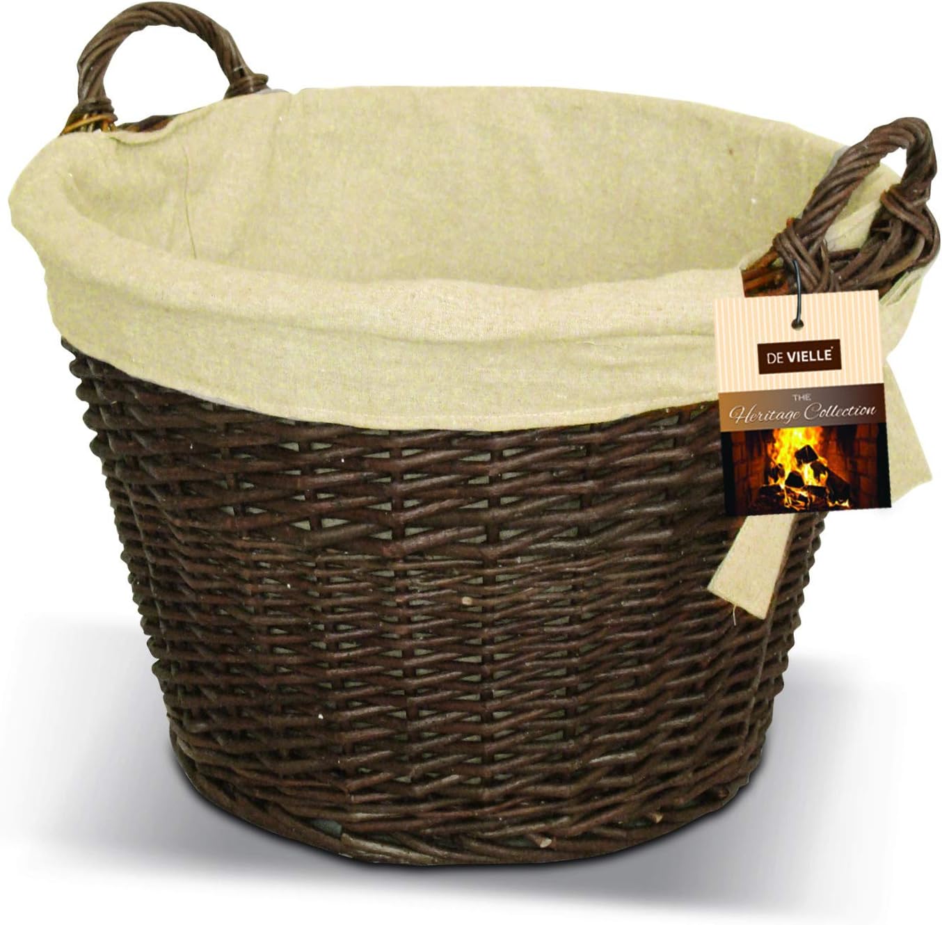 Very Strong Excellent Quality Lined Square Log Basket / Storage Basket ...