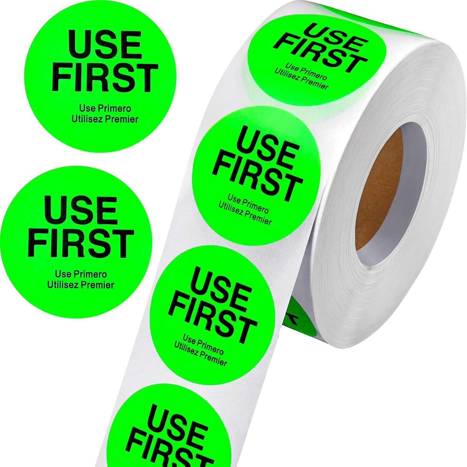 Amazon.com : 1000 Pcs Use First Stickers Day Food Labels 1.5 Inch ...