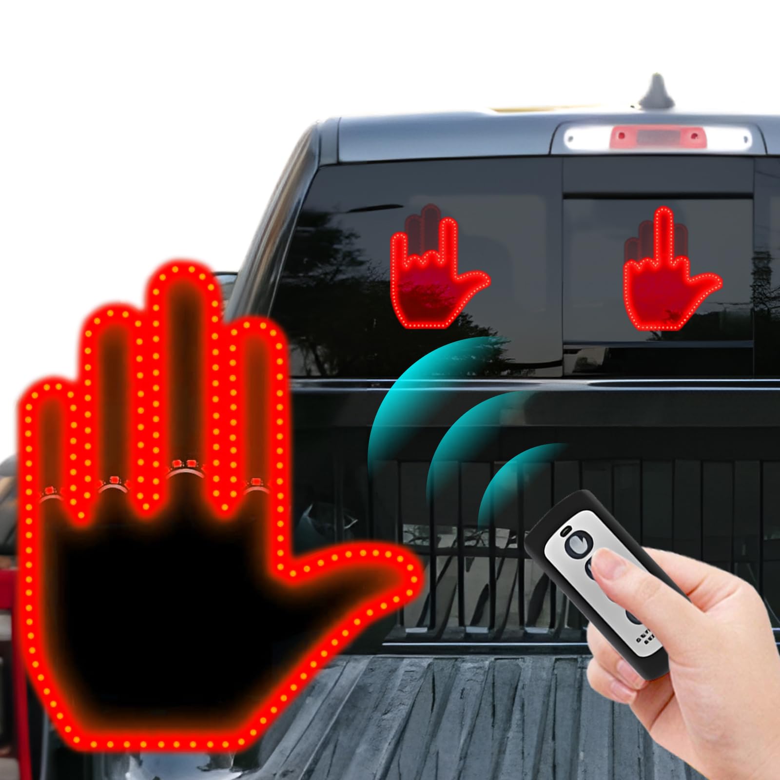 Amazon.com: Keepdone Middle Finger Car Light - Glogesture Hand Light ...