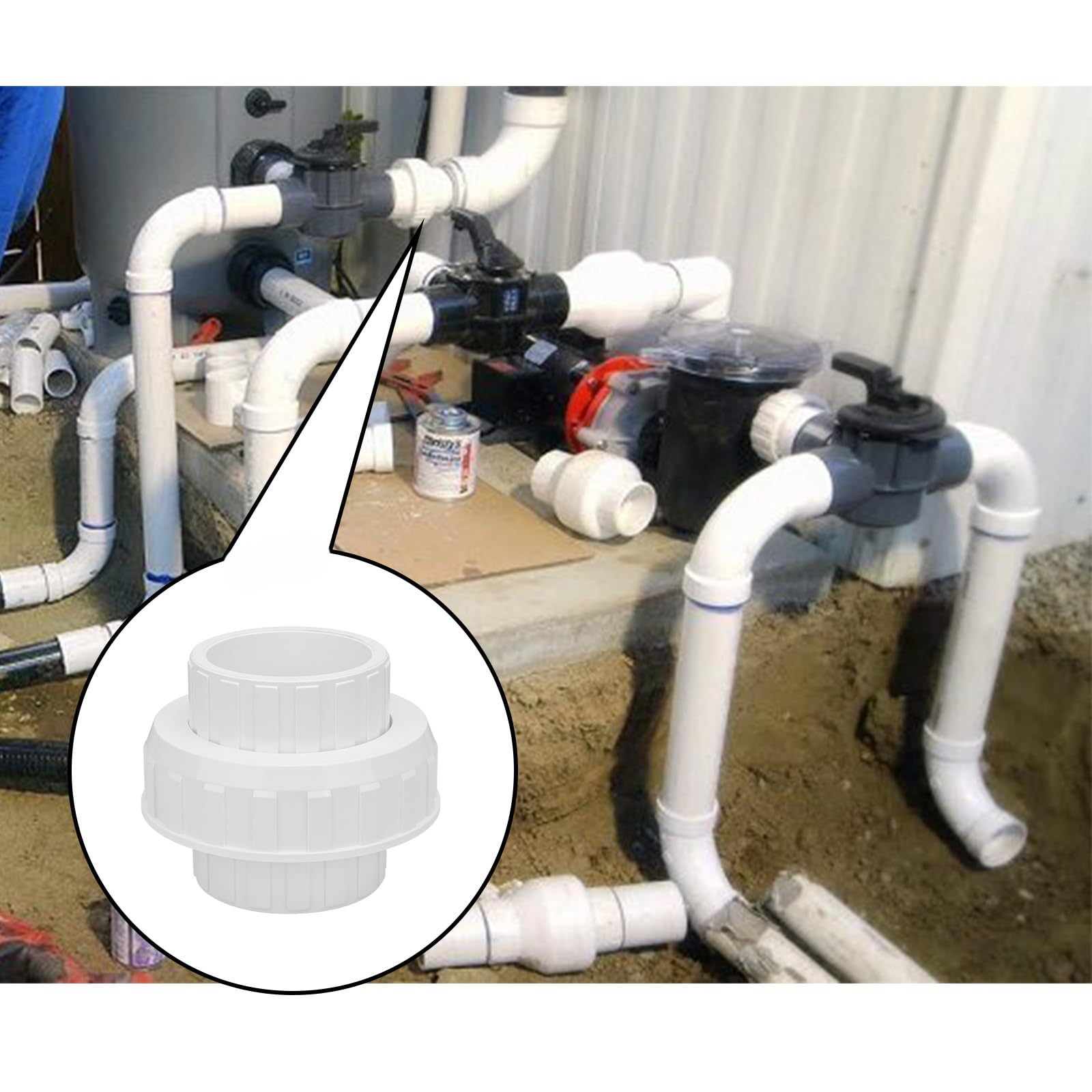 3" PVC Union Coupling Pipe Fitting (Socket x Socket) 3Inch PVC Slip ...