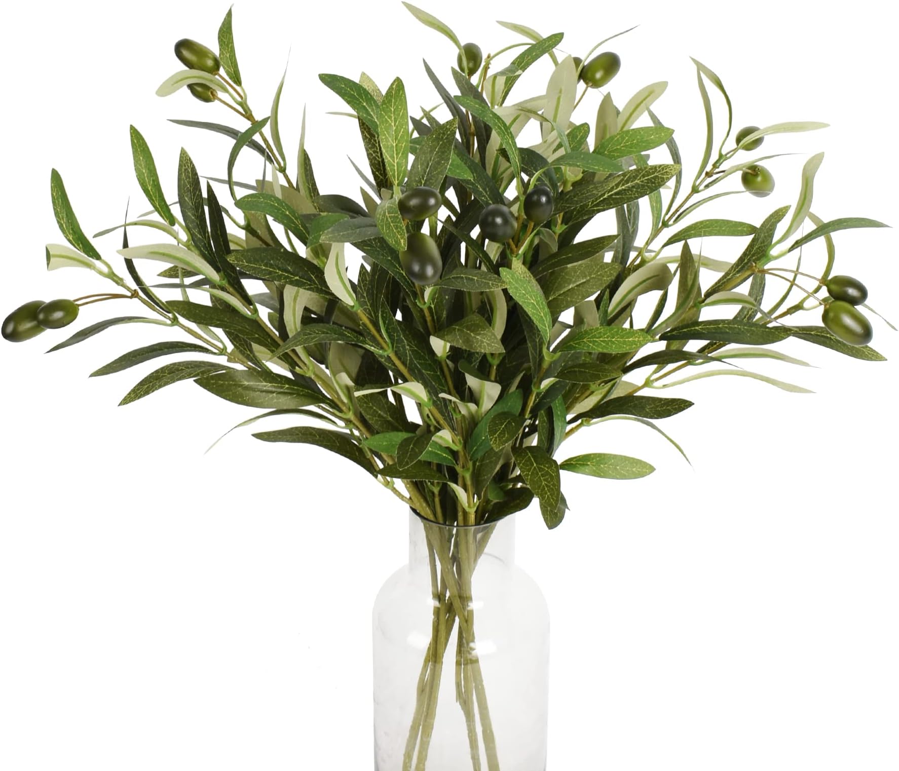 Amazon.com: Olive Branches Stems 3pcs Artificial Plants Olive Branch ...