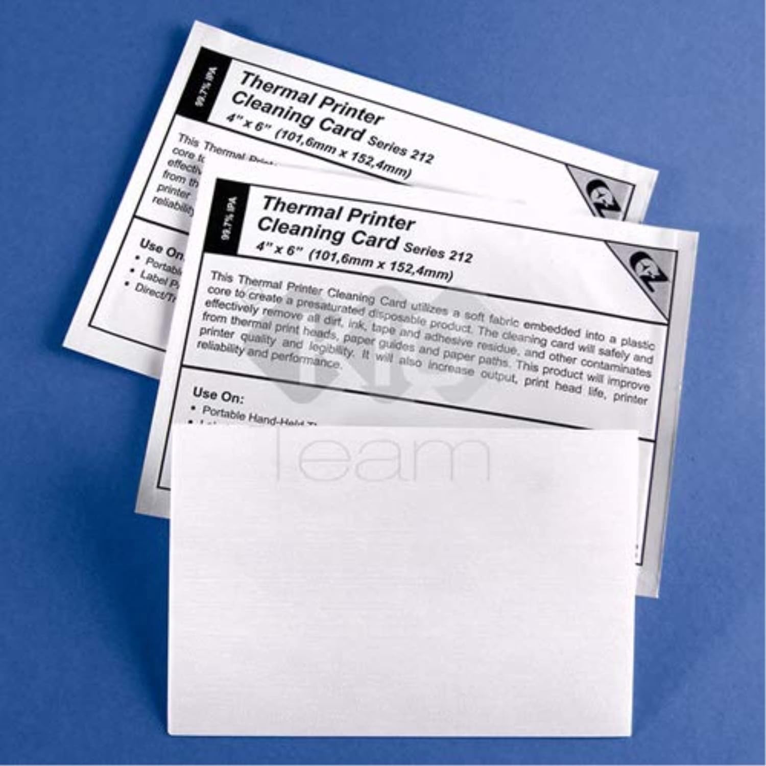 Thermal Printer Cleaning Card 4x6-101.6mm x 152.4mm Series 212 (3 Layer ...