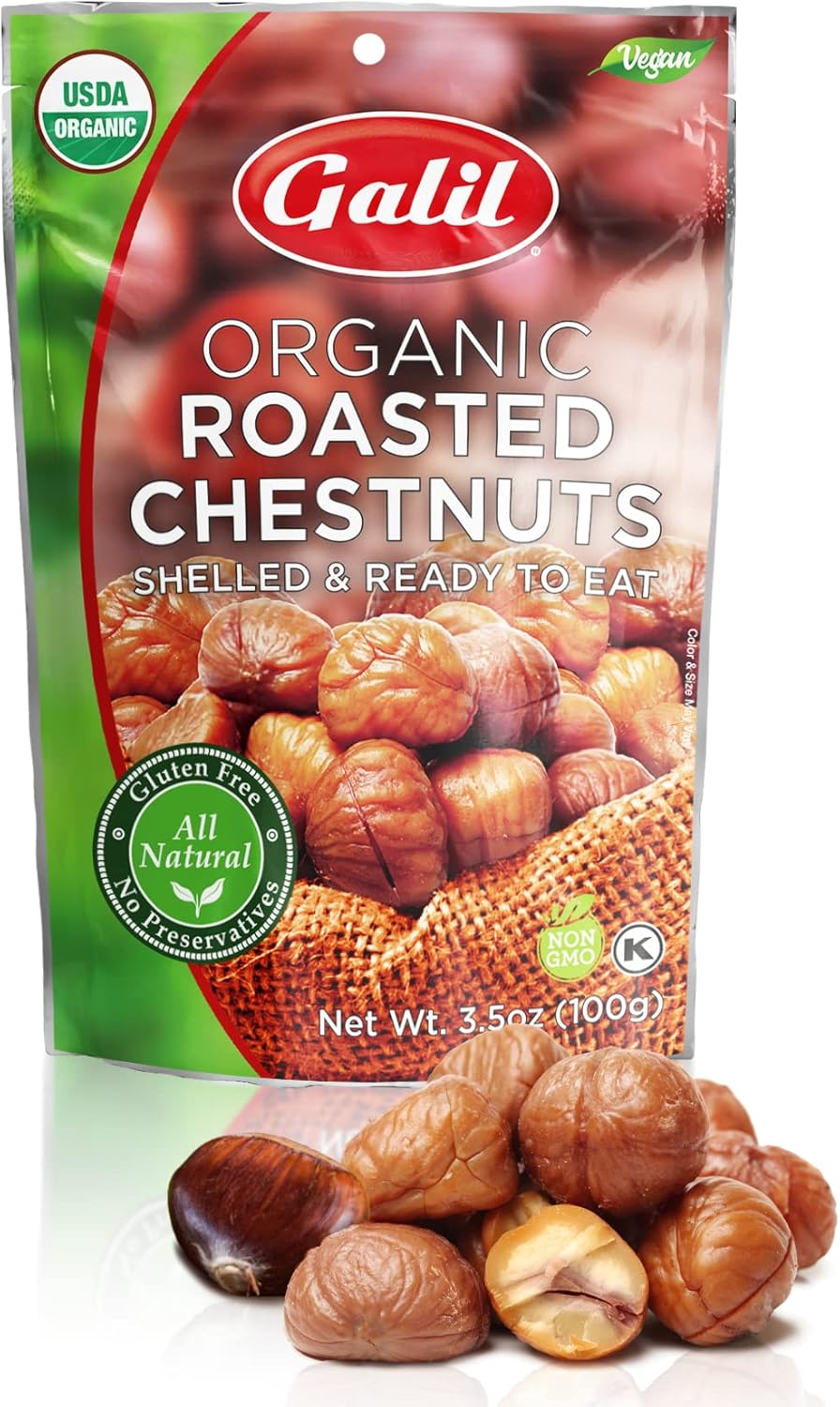Galil Organic Roasted Chestnuts 100g : Amazon.com.au: Pantry Food & Drinks