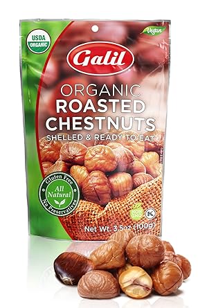 Amazon.com : Galil Organic Roasted Chestnuts - Shelled & Ready to Eat ...