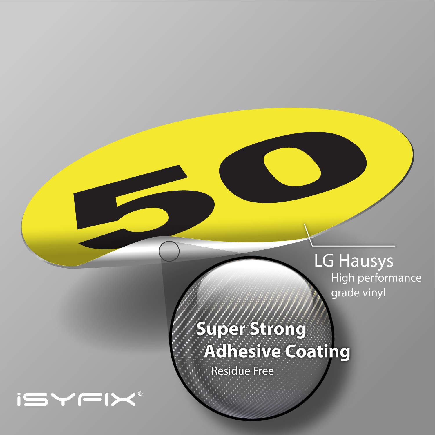 Snapklik.com : Yellow Consecutive Number Stickers 1 To 50, 4-inch, 1 ...
