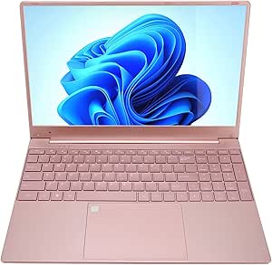Soraz Laptop, 15.6 Inch Rose Gold Laptop 100‑240V 16GB 256G ROM 7000mAh ...