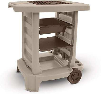 Amazon.com : Suncast Portable Outdoor Garden Cart - Durable Resin ...