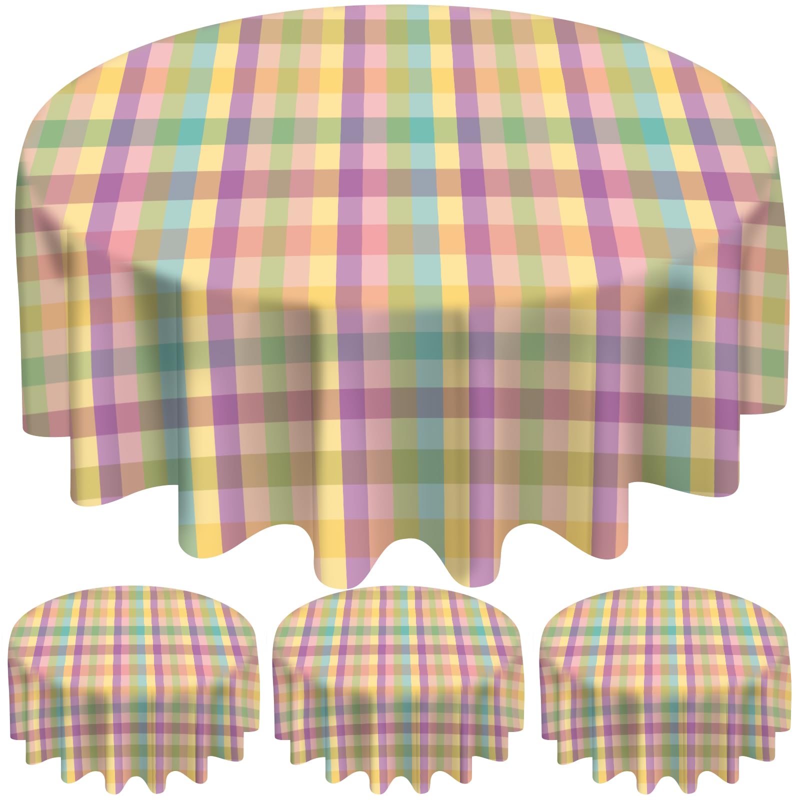 Snapklik.com : 3Pcs Spring Easter Buffalo Plaid Checkered Tablecloth ...