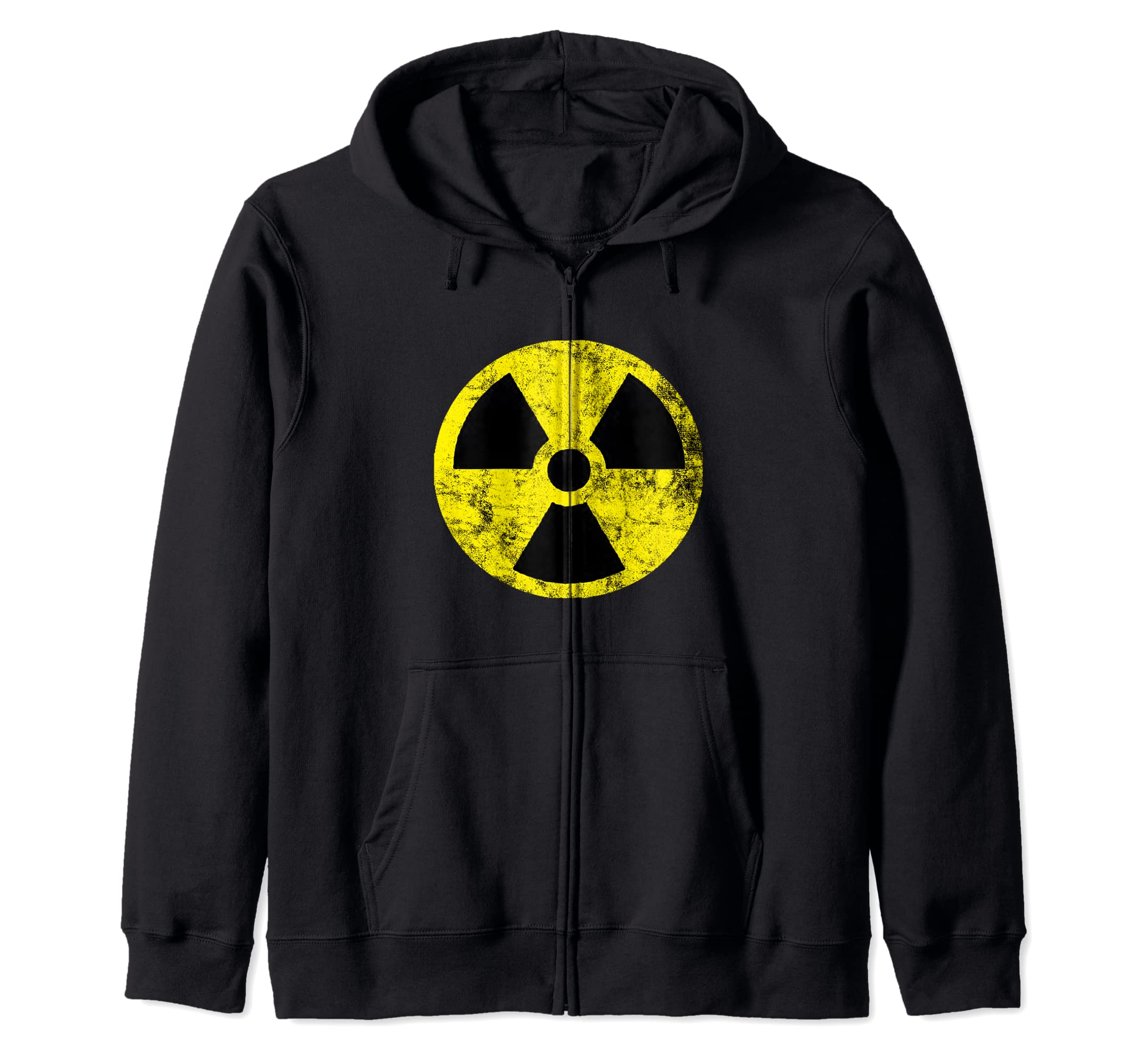 Nuclear Radiation Hazard Warning Fallout Symbol Sign Caution Zip Hoodie ...
