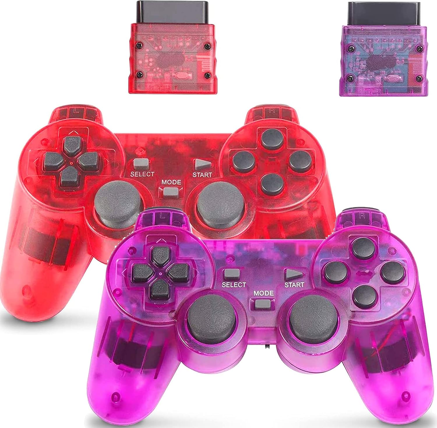 GBCON Wireless Controller for PS2 Dual Shock, Gamepad Remote Compatible ...