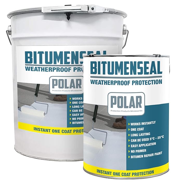 Buy Polar Premium White Waterproof Bitumen Paint Roof Sealant 20KG (4X ...