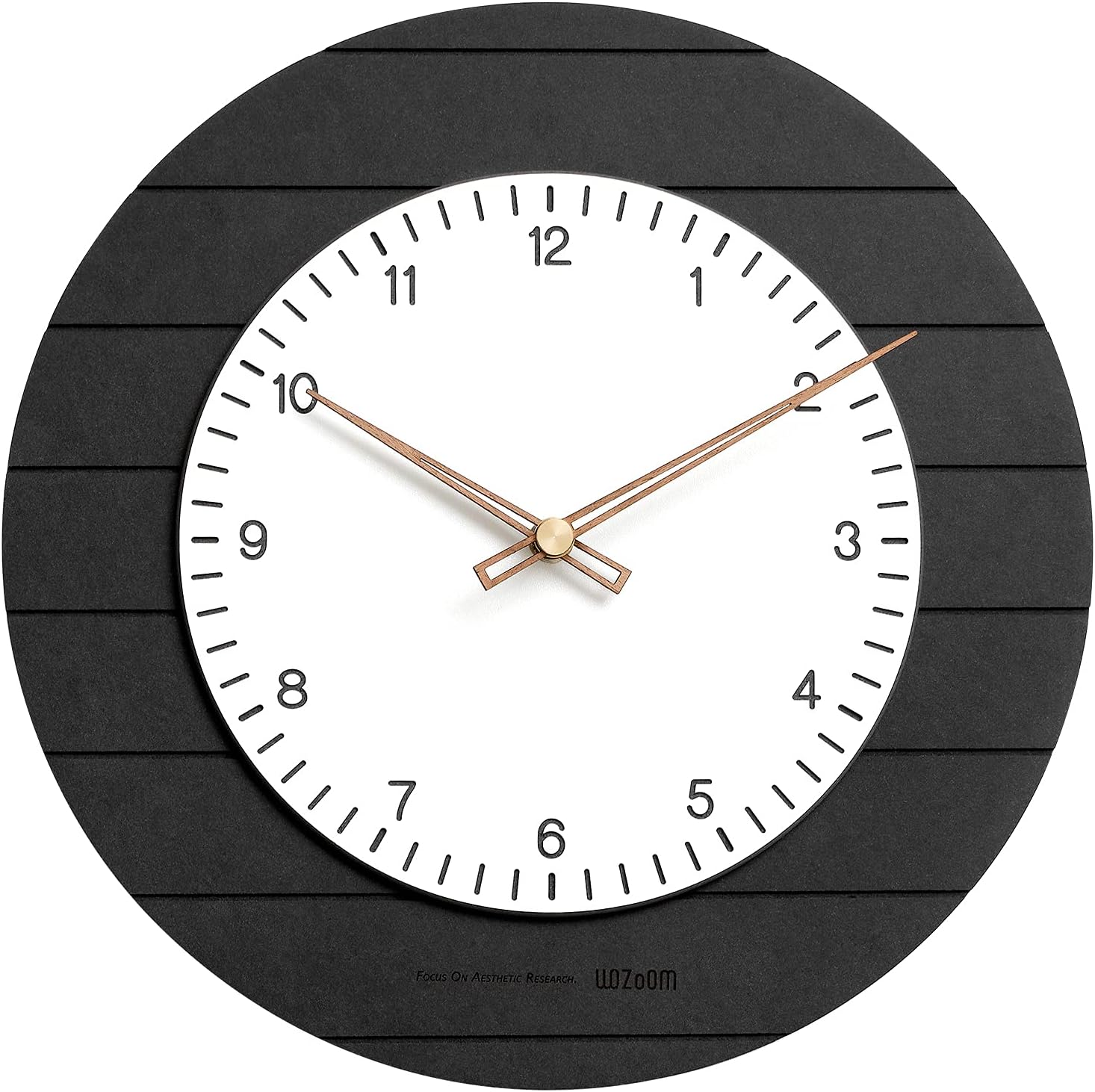 Amazon.com: WOZOOM Retro Modern Wooden Wall Clock Decor, Simplistic ...