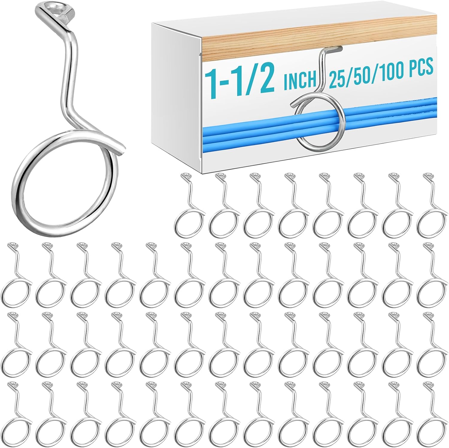 Amazon.com: Blulu 25 Pcs Bridle Rings for Low Voltage Wire and Cable 1 ...