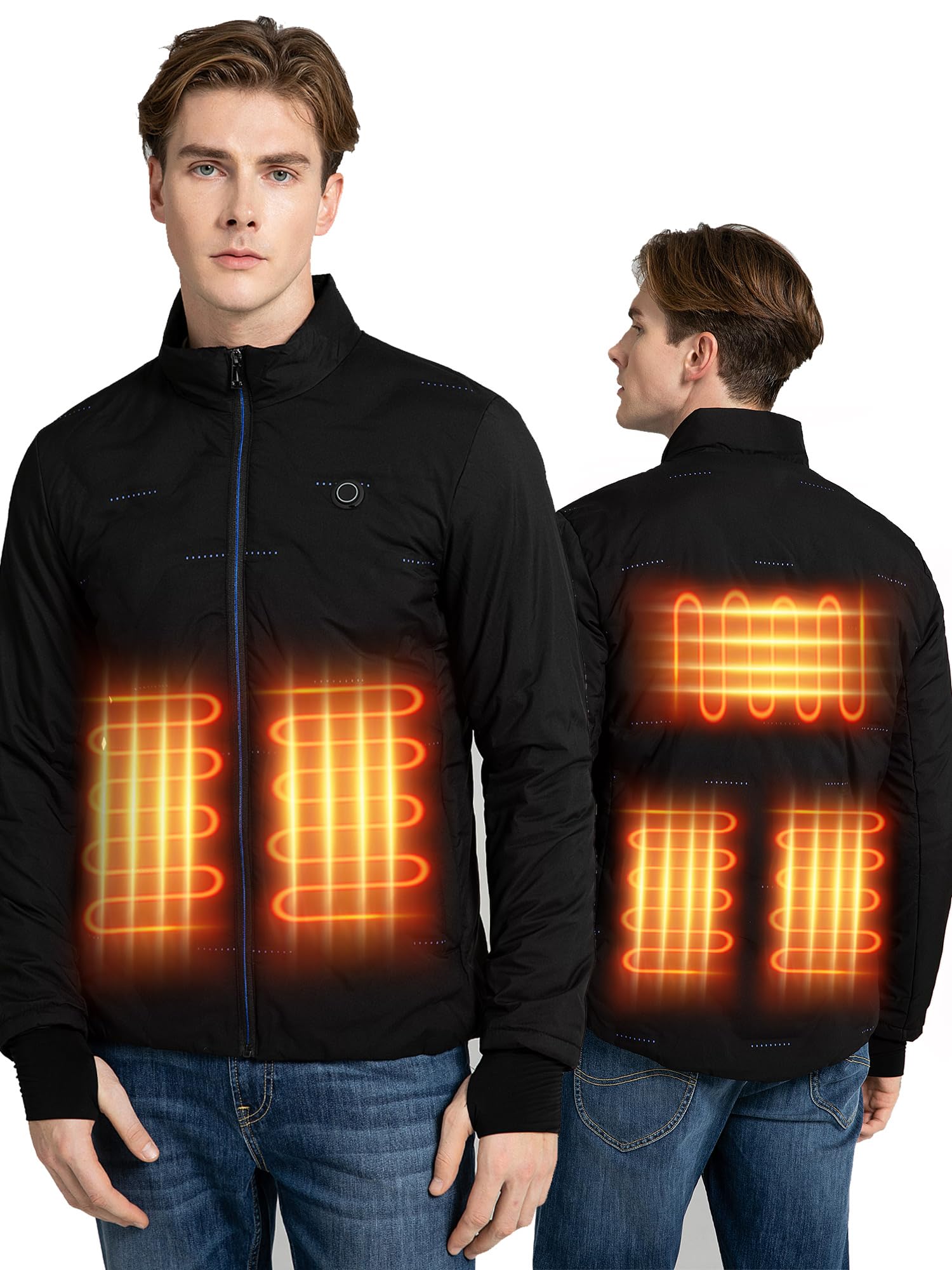 Amazon.com: SASOTOC Men's Heated Jacket with Battery Pack Electric ...