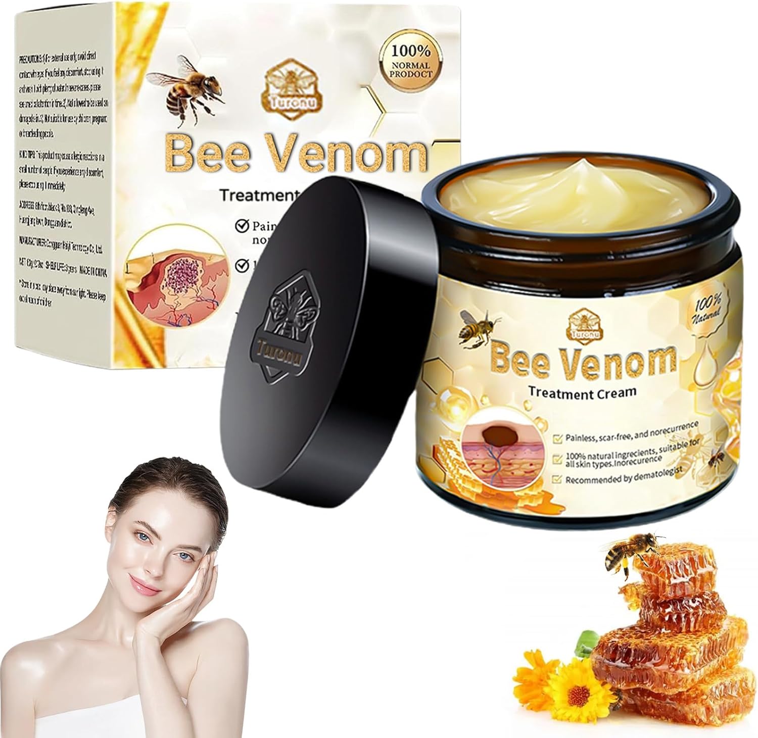 Amazon.com : Zoencgz Turanu Bee Venom Skin Treatment Cream ...