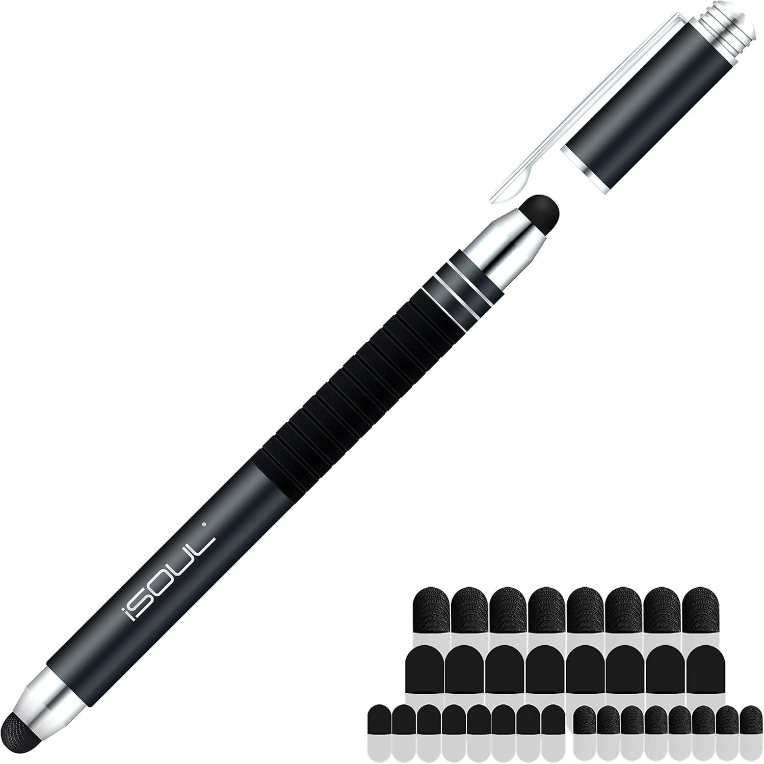 iSOUL Capacitive Stylus Pen 2-in-1 Styli Touch Screen Pen with 20Pcs ...