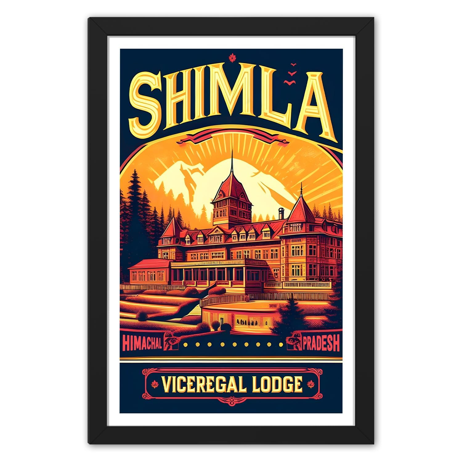 Ritwika's Modern Wall Art Of Shimla City Cultural, Historical and Most ...