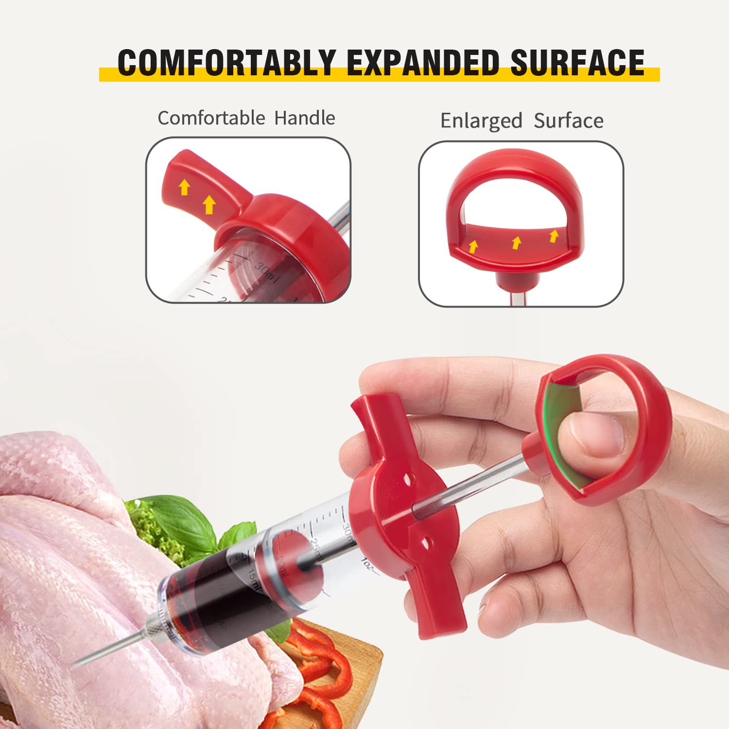 Snapklik.com : Meat Injector, Plastic Marinade Turkey Injector Syringe