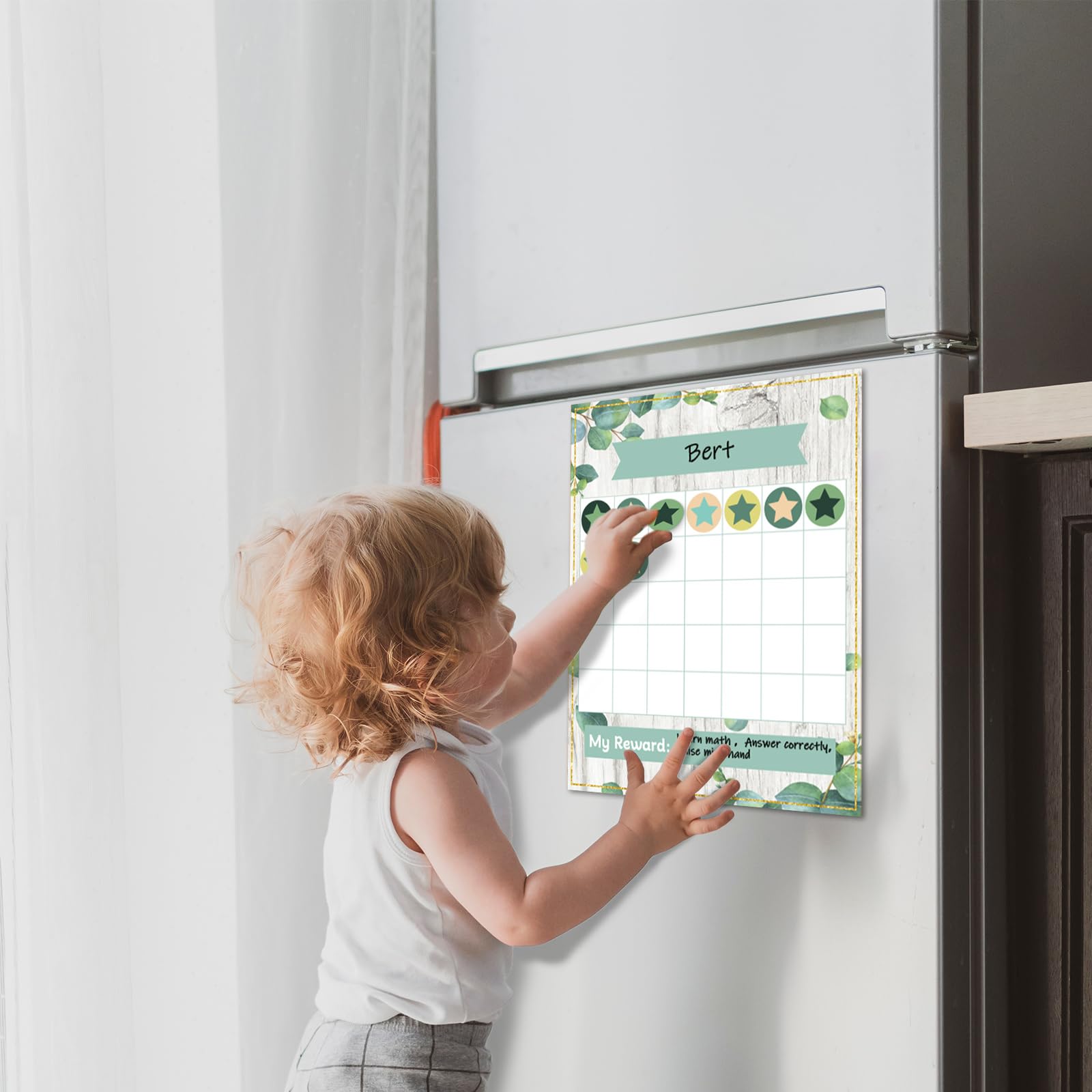 Snapklik.com : 40 PCS Simply Boho Reward Sticker Charts Eucalyptus ...