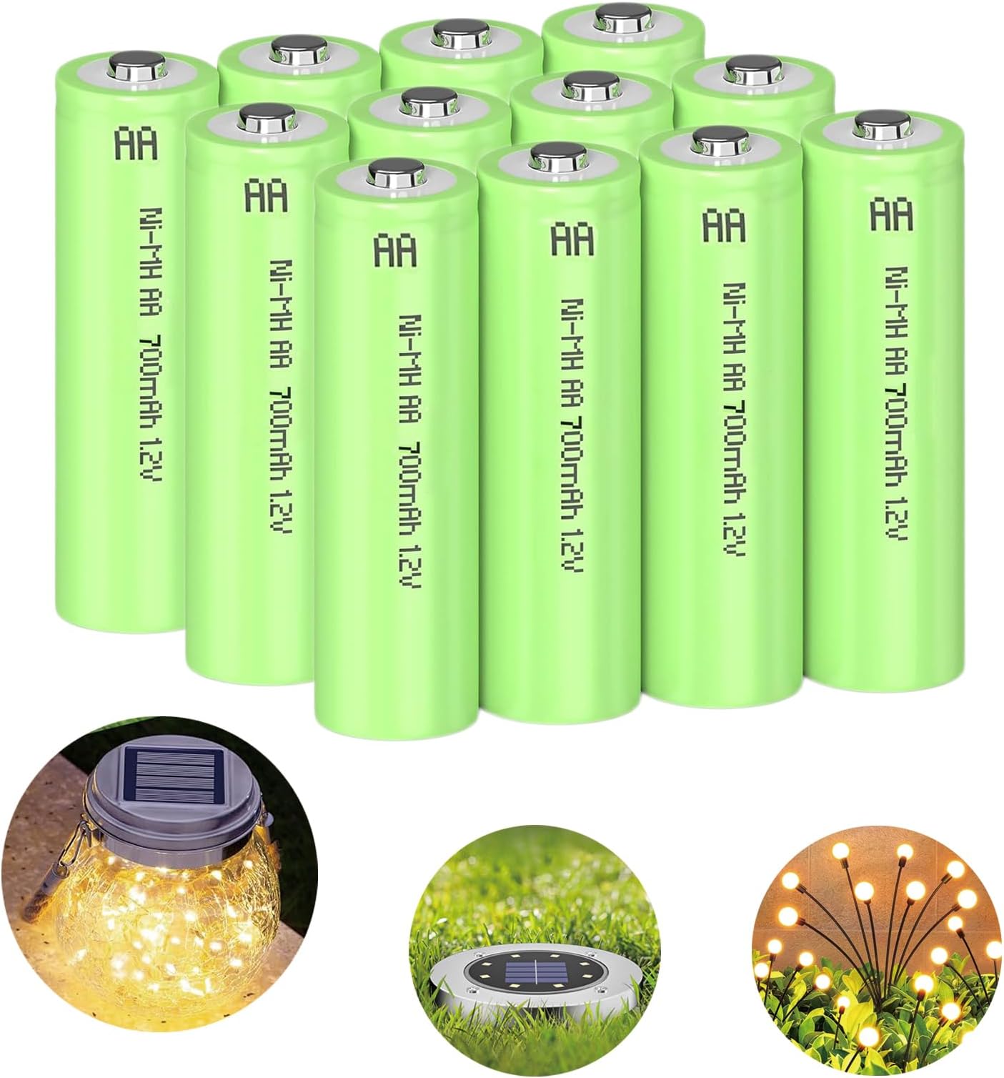 Amazon.com: Lombaour NiMH Rechargeable Batteries 1.2 Volts AA 700mAh ...