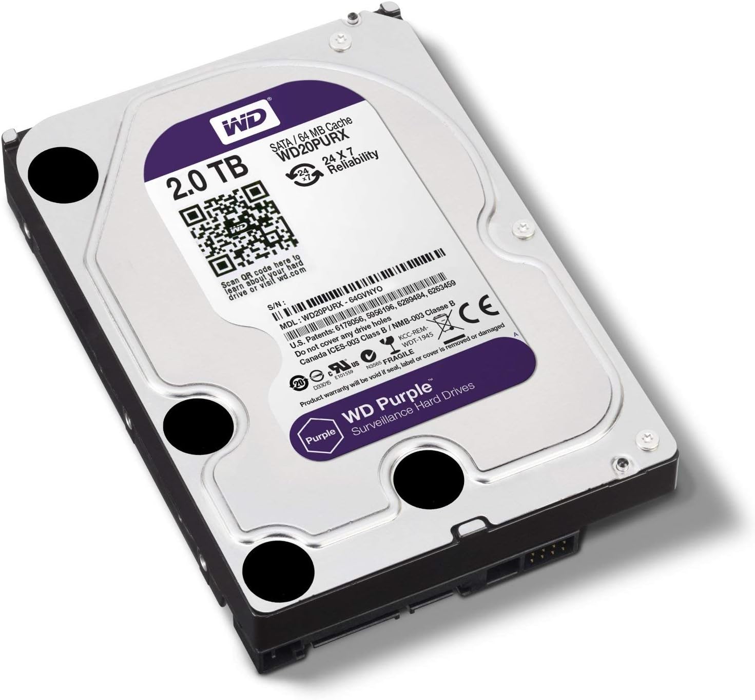 Amazon.com: Seagate ST2000VX017 2TB Skyhawk 5400 Hard Drive : Electronics