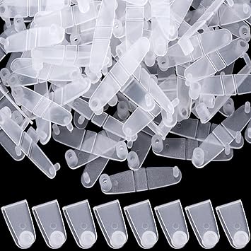 Amazon.com: Pndeyo 100pcs Clear Snap Keychain Clip, Plastic ID Badge ...