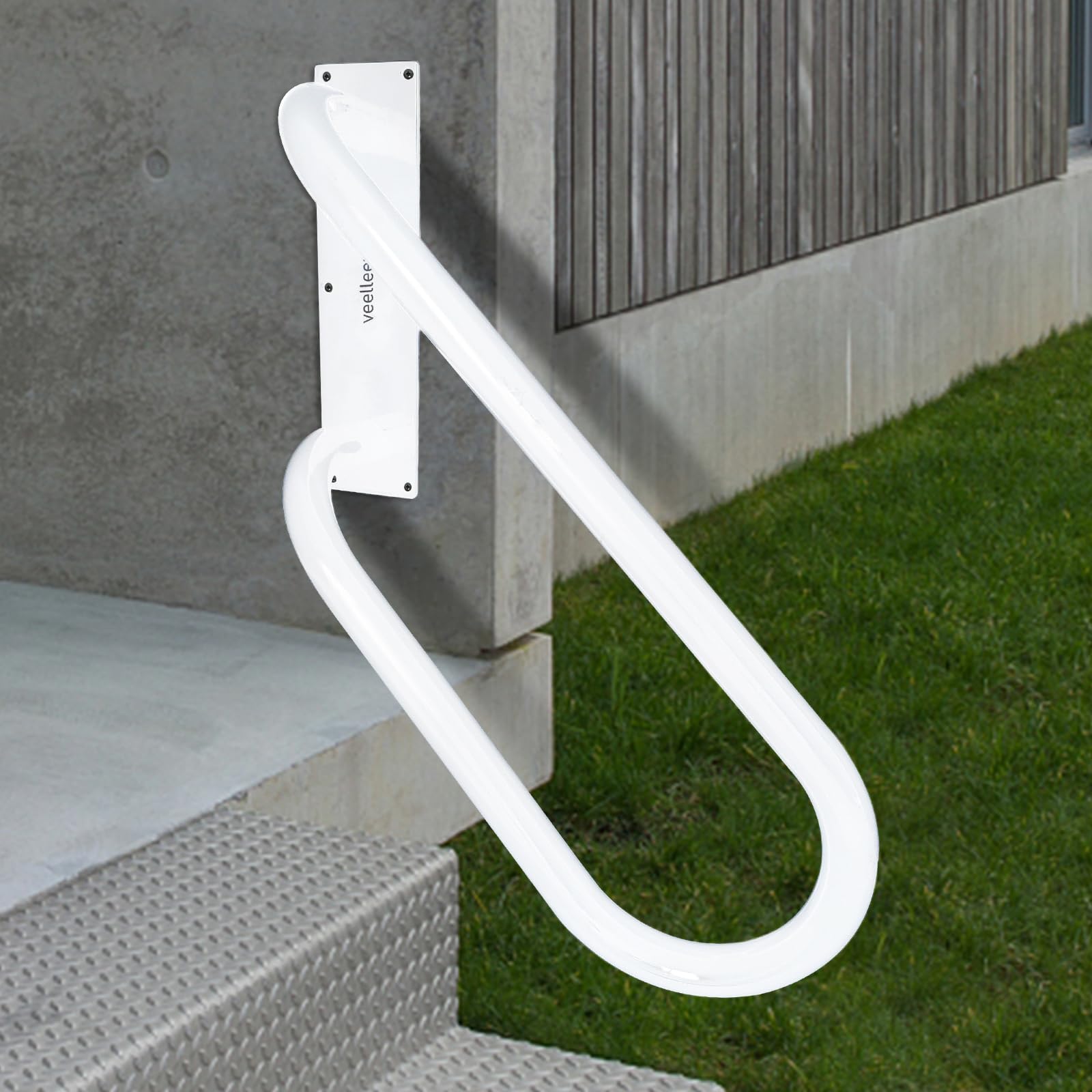 Veelleen Right Side Wall Mounted handrail for 1-3 Steps,Heavy Duty Hand ...