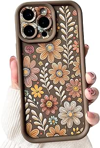 Amazon.com: Lovmooful Compatible for iPhone 16 Pro Case Aesthetic Cute Color Flower Floral Leaf ...