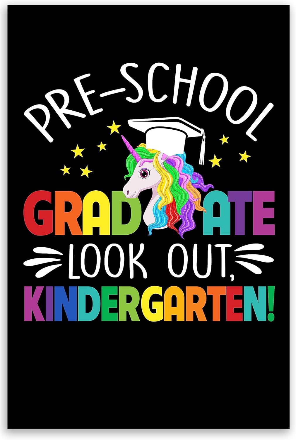 Amazon.com: Graduate Wall Poster Pre-School Graduate Kindergarten Back ...