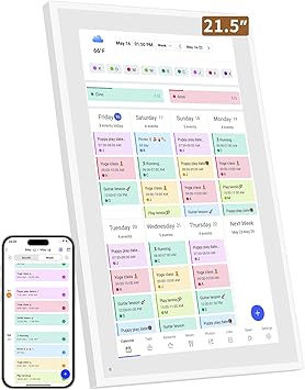 Amazon.com: Smart Digital Calendar: 21.5-Inch Electronic Wall Calendars ...