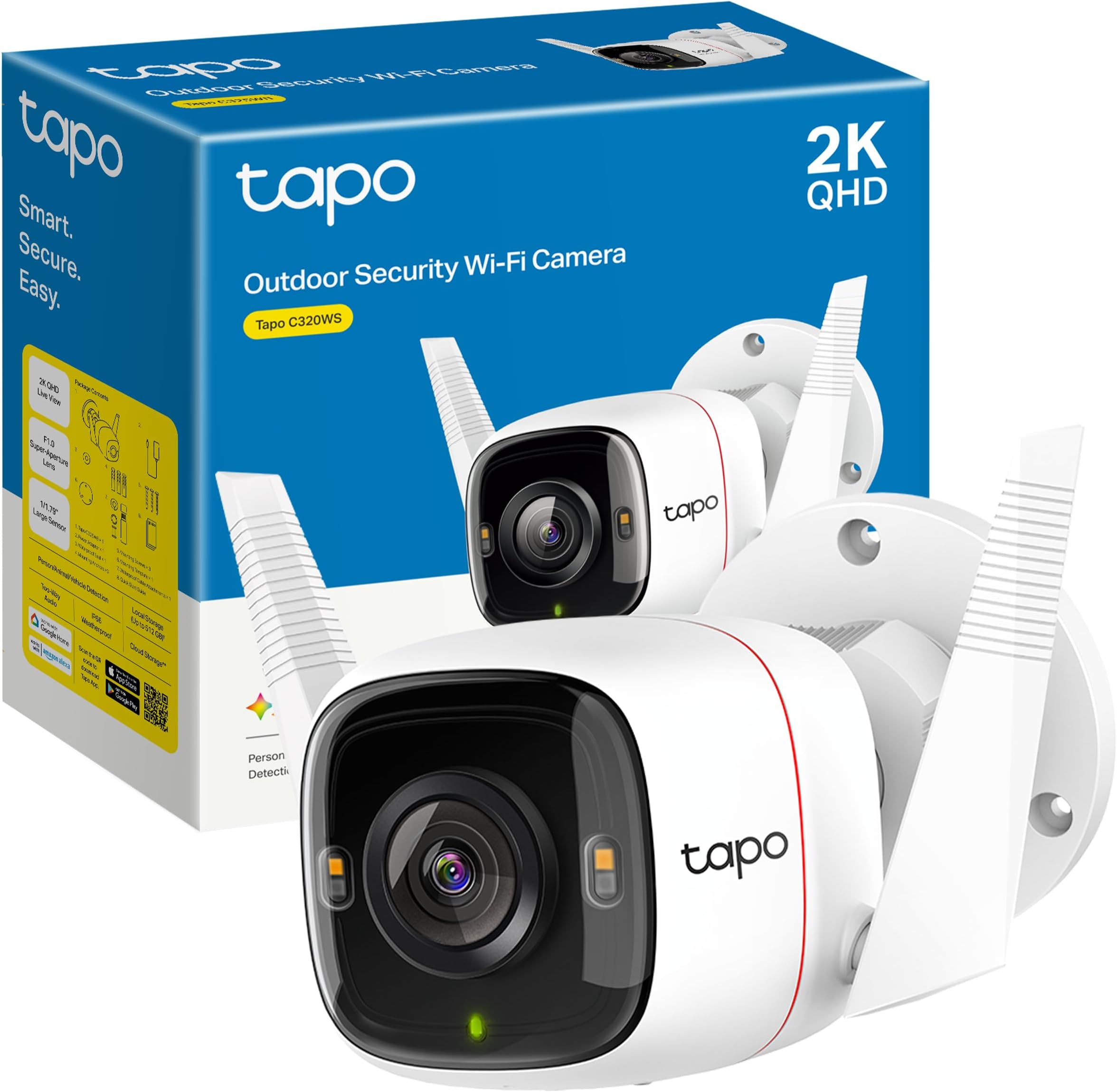 Buy TP-LINK Tapo 4Mp 2K Qhd(2560X1440) Outdoor CCTV Security Wi-Fi ...