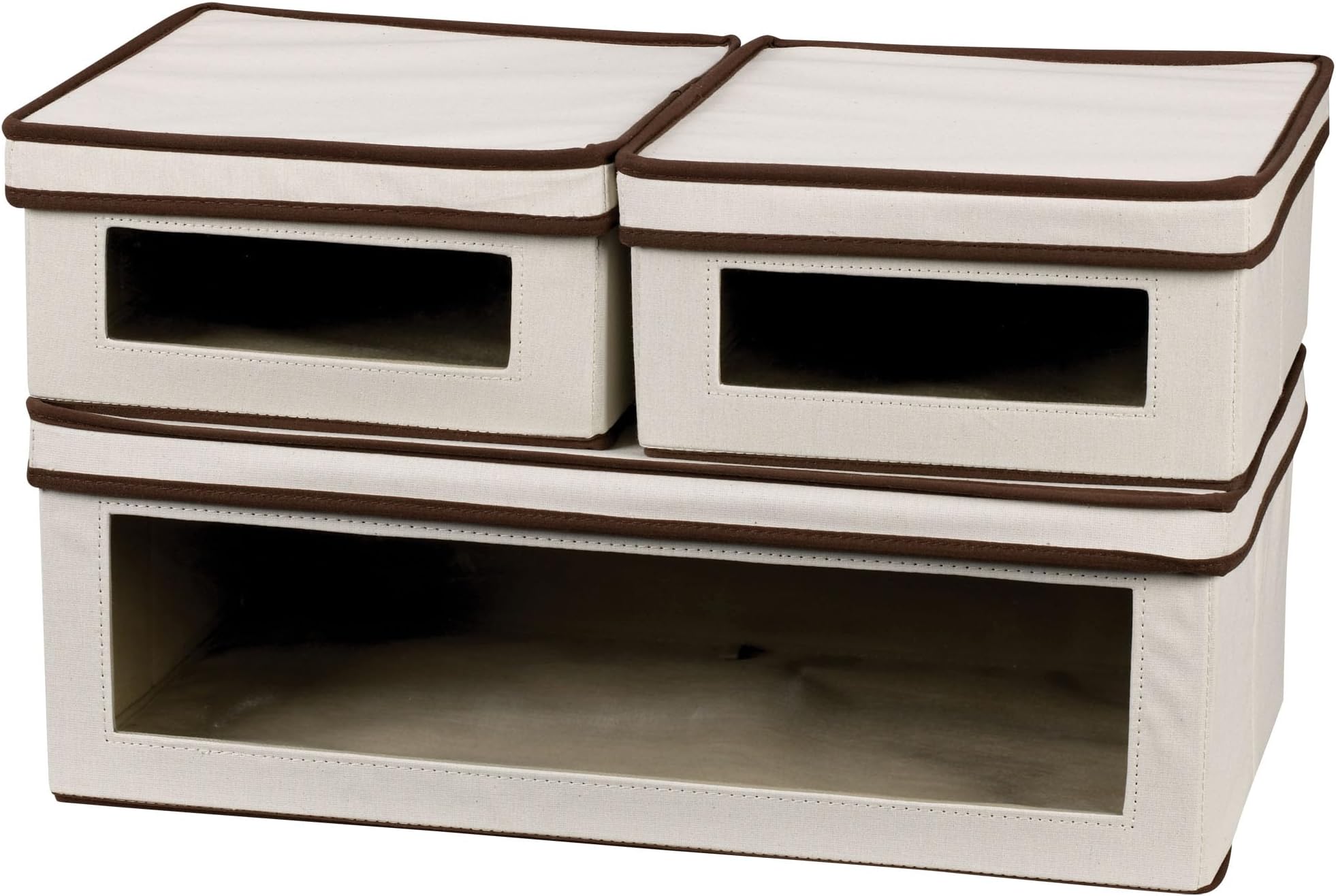 Amazon.com - Household Essentials 510-3 Vision Storage Boxes with Lids ...