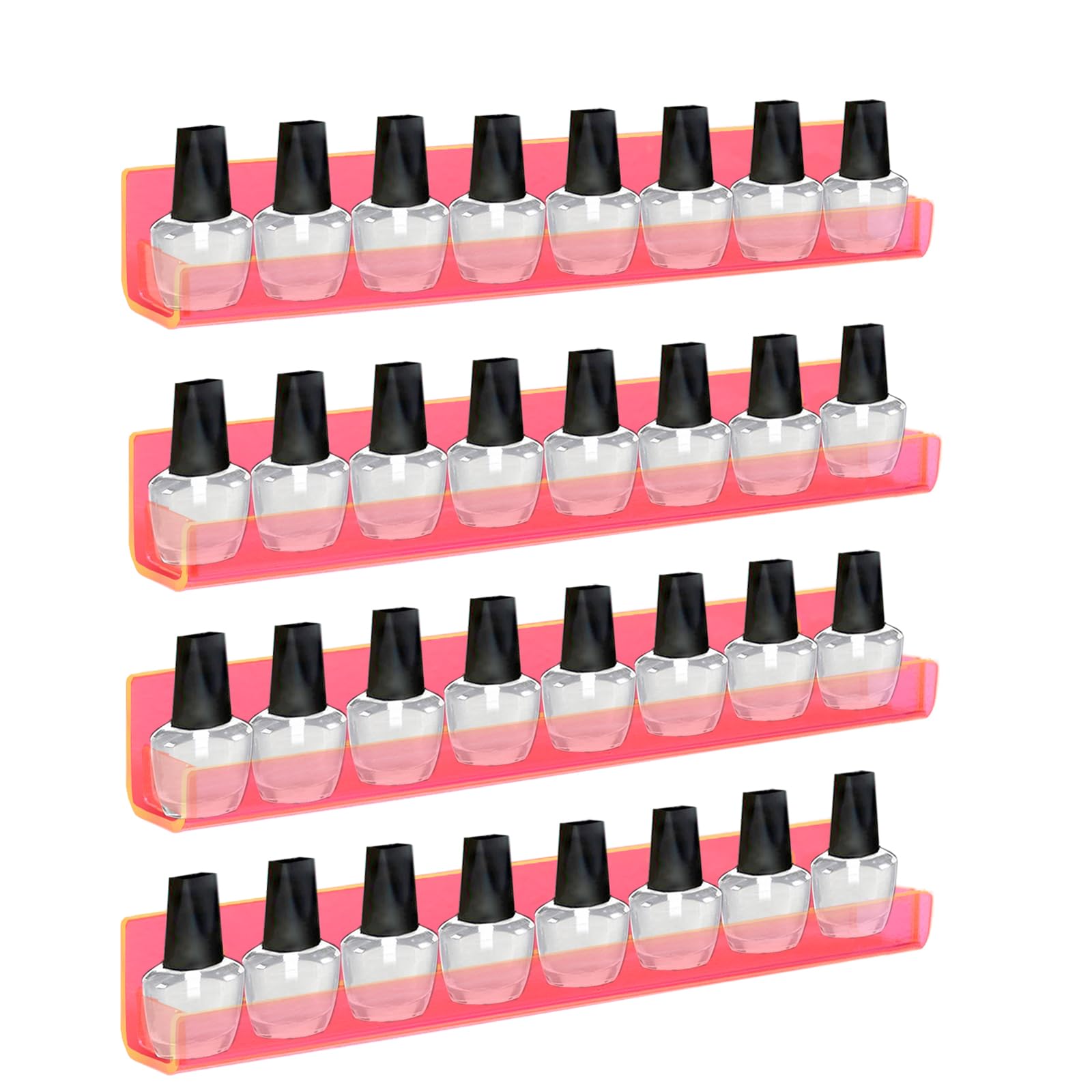 Amazon.com: ROYALITA 4-Pack Acrylic Shelves - Nail Polish Organizer ...