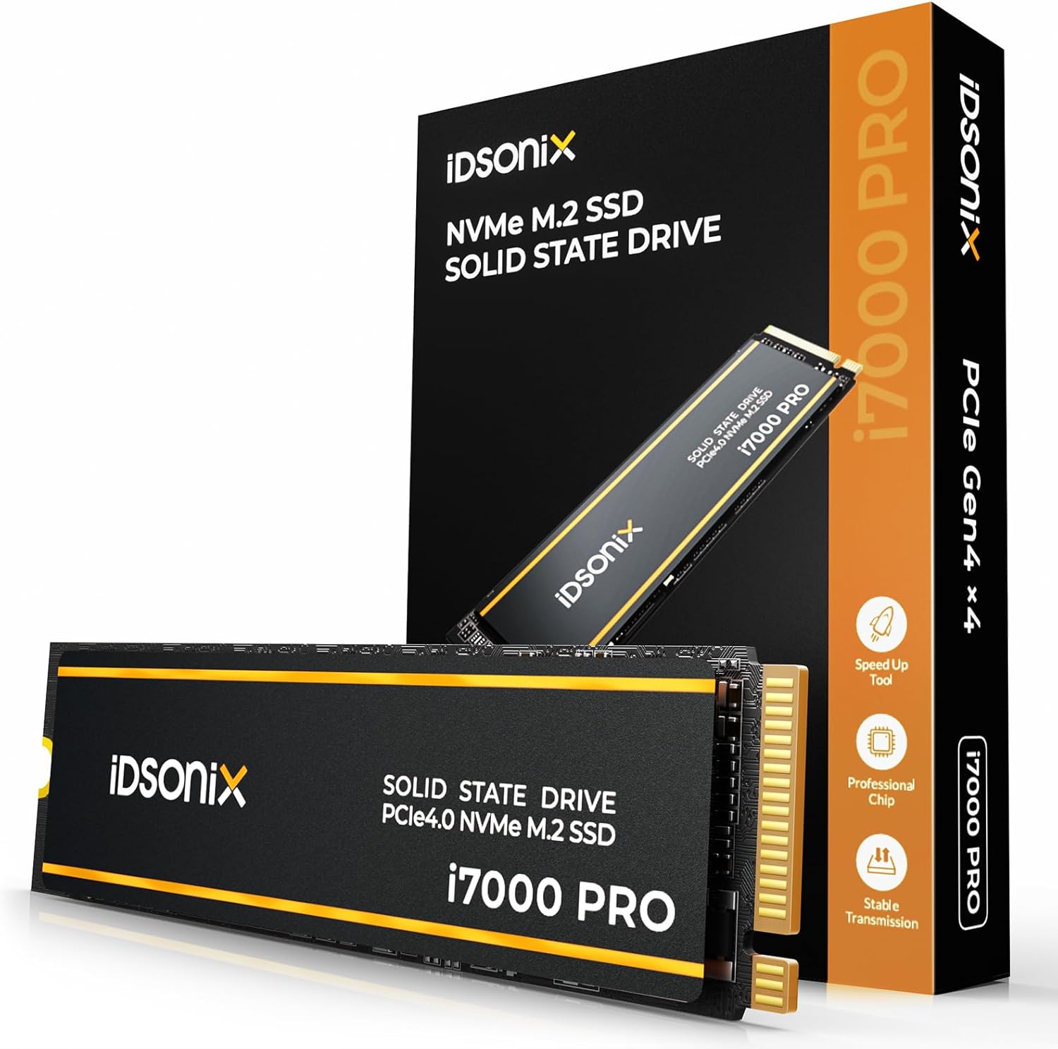 Amazon.com: iDsonix M.2 SSD 1TB, PCIe Gen4X4, NVMe SSD M.2 2280 with 3D ...