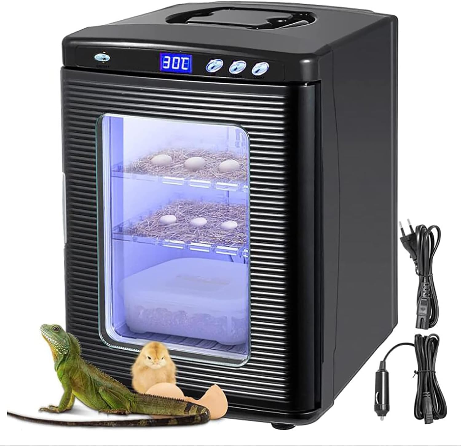 Reptile Egg Incubator, Portable Chameleon Lizard Turtle Incubator Box ...