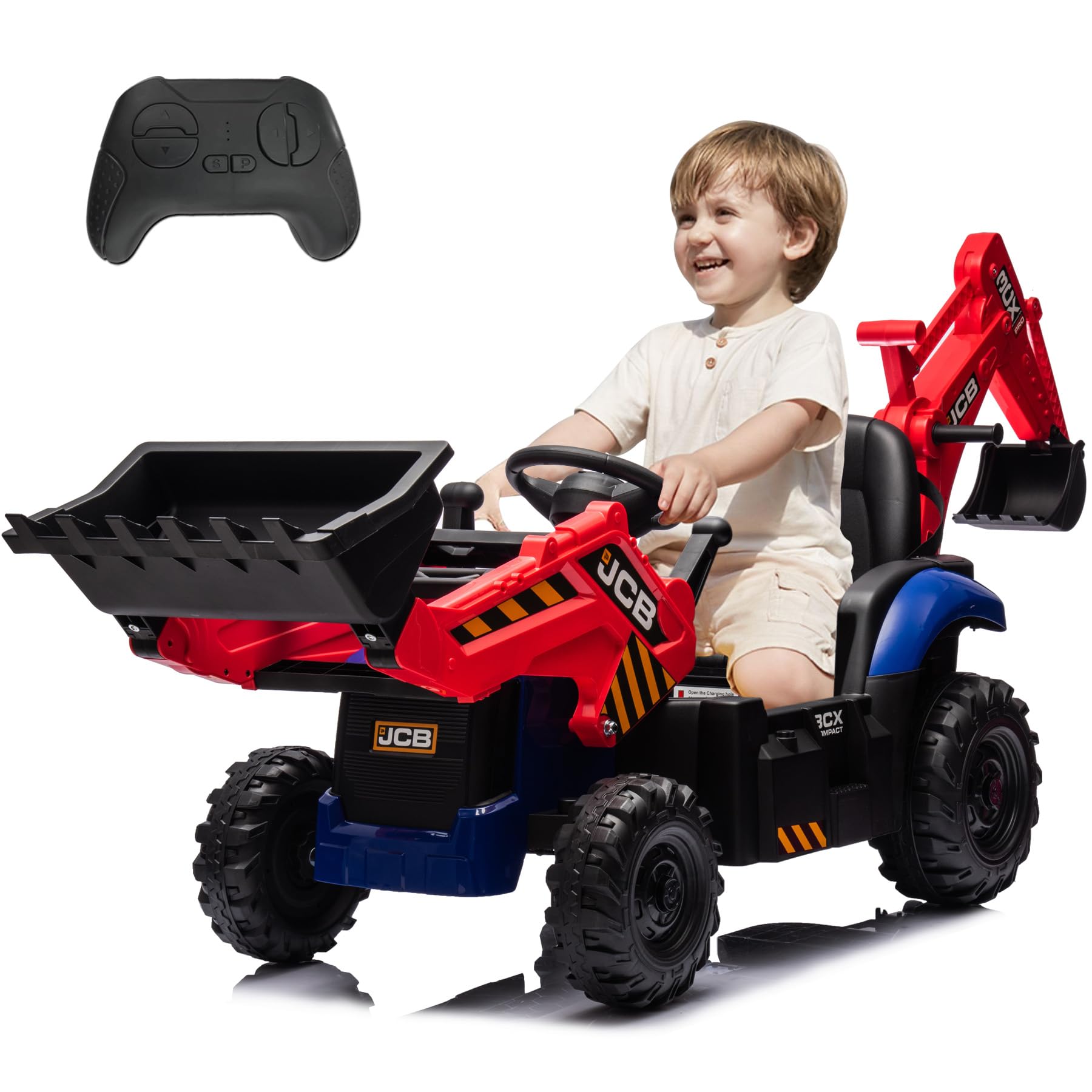 24v Jcb Ride On Excavator Construction Electric Vehicle For Kids ...