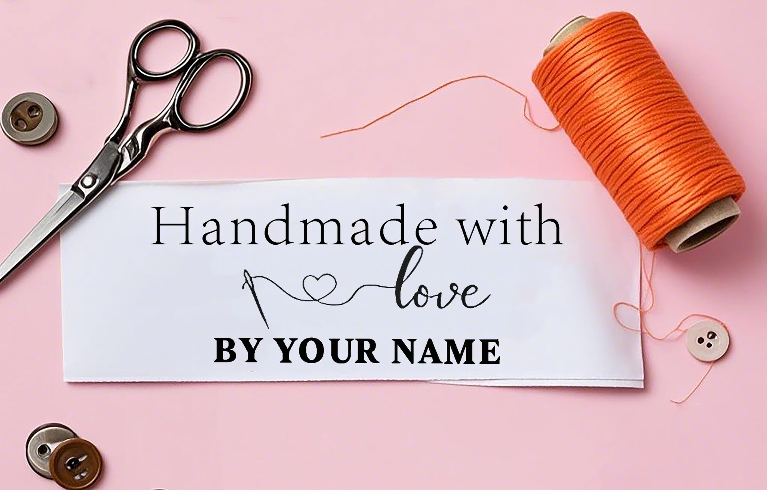 Amazon.com : 50-200pcs Personalized Handmade with Love Sewing Labels ...