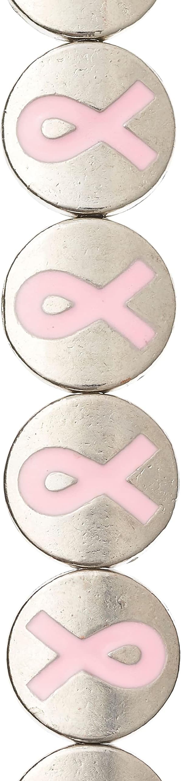 Amazon.com: Bead Landing Pink Ribbon Metal Lentil Beads, 14mm : Arts ...